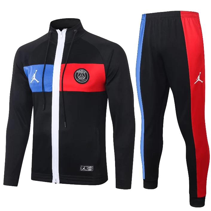 PSG Jordan Tracksuit 20/21 (Black) - SoccerArmor