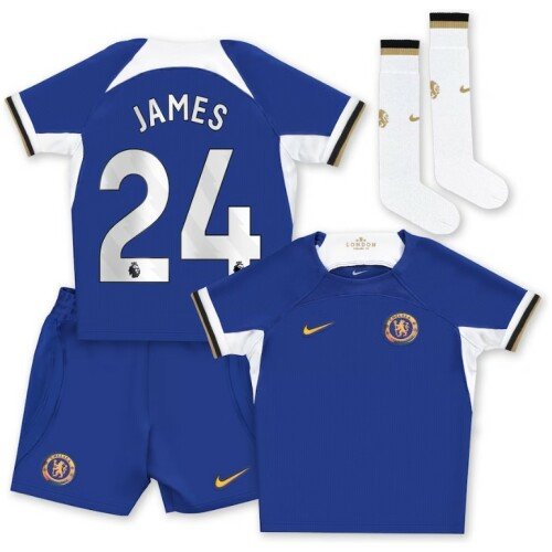 James Chelsea 23/24 Home Kids Kit - SoccerArmor