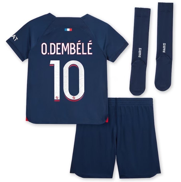 O.Dembélé PSG 23/24 Home Kids Kit - SoccerArmor
