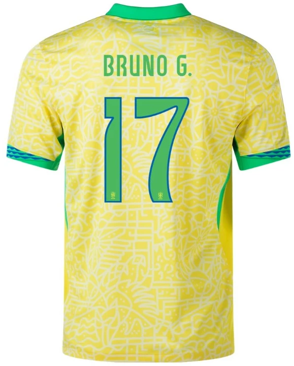 Bruno G. Brazil 24/25 Authentic Home Jersey - SoccerArmor
