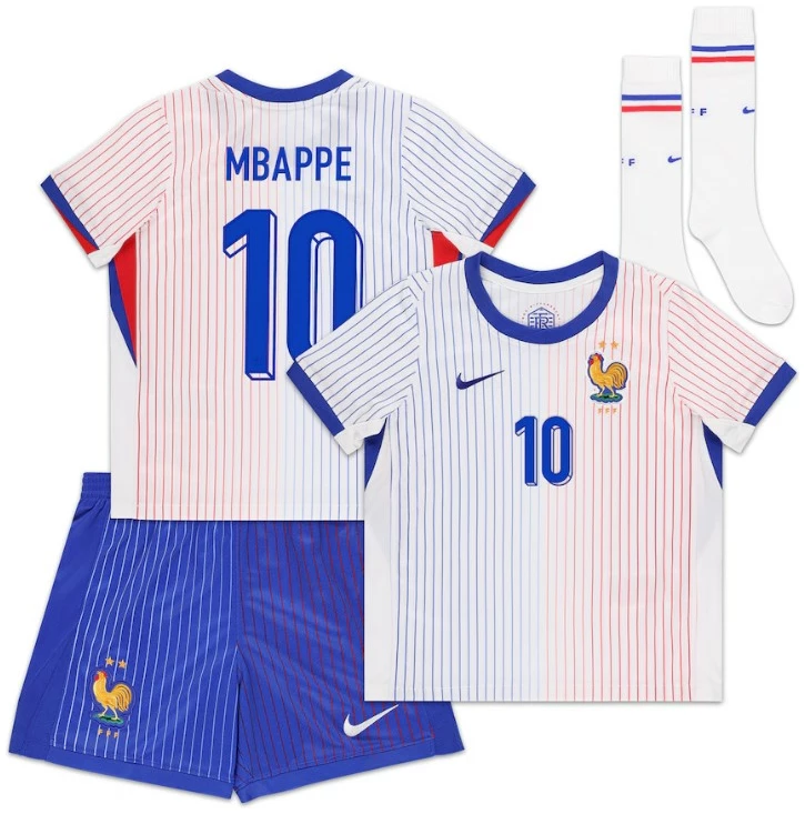 Mbappé France 24/25 Away Kids Kit - SoccerArmor