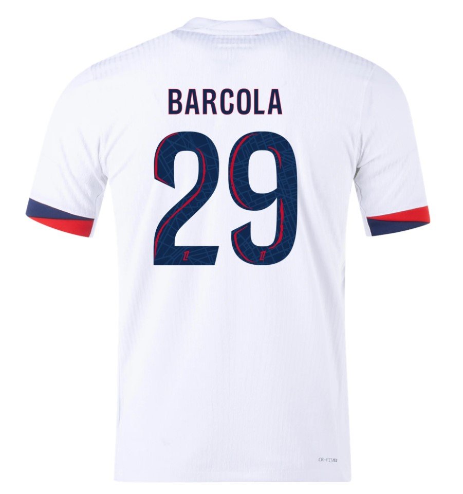 Barcola PSG 24/25 Authentic Away Jersey - SoccerArmor
