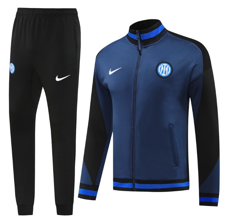 Inter Milan 24/25 Tracksuit (Dark Navy/Black) - SoccerArmor