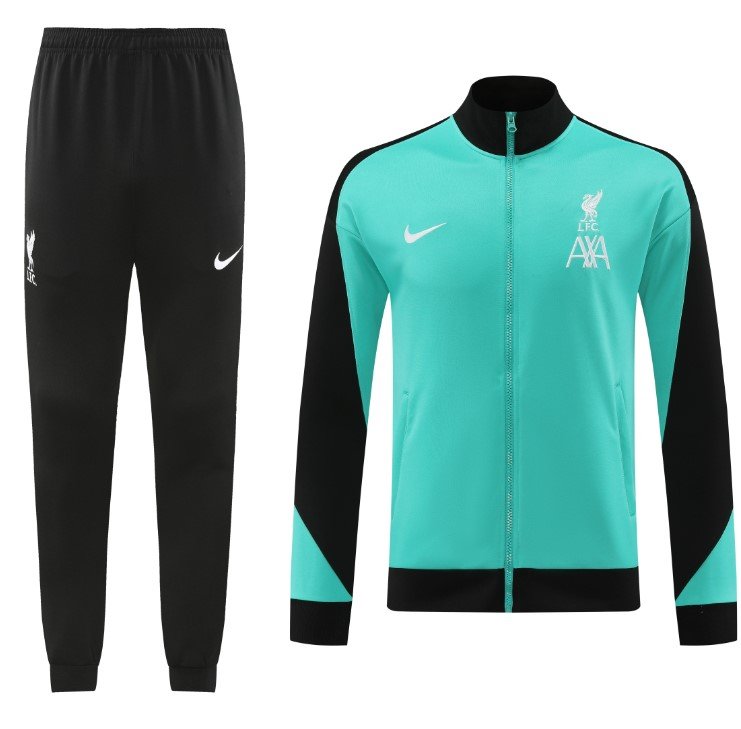 Liverpool 24/25 Tracksuit (Green/Black) - SoccerArmor