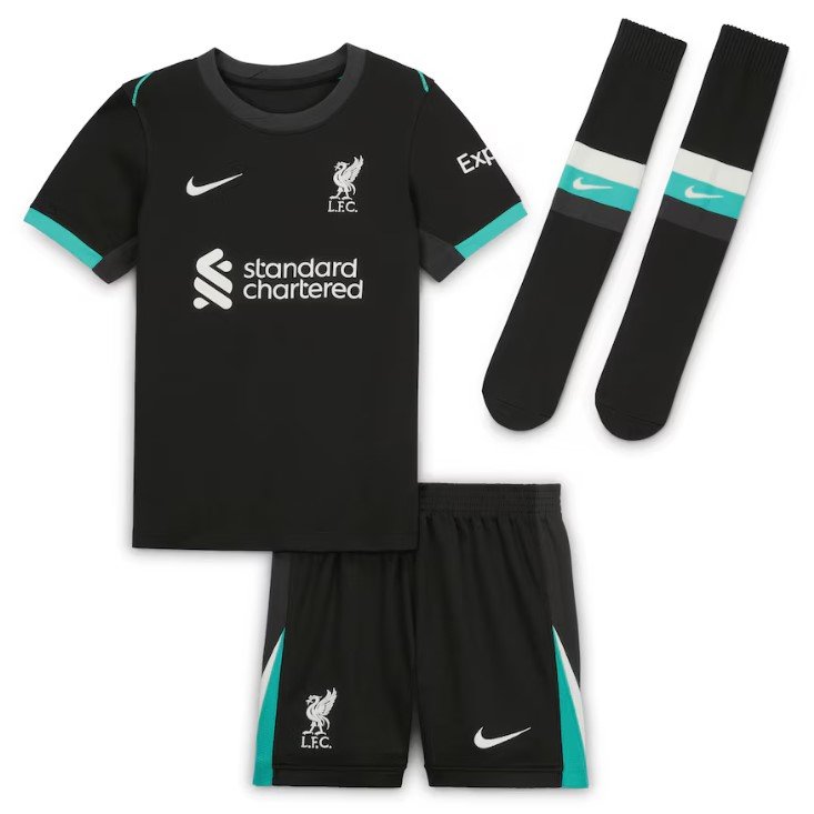 M. Salah Liverpool 24/25 Away Kids Kit - SoccerArmor