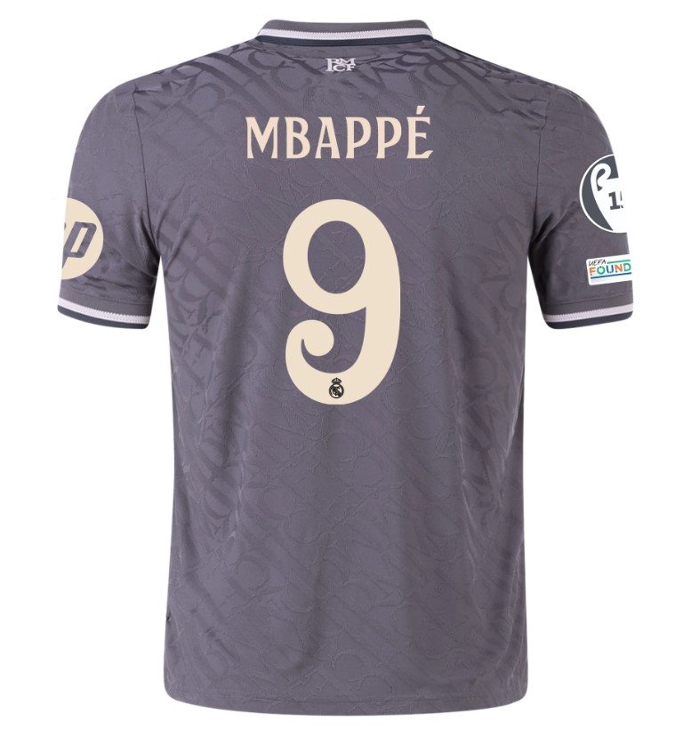 Mbappé Real Madrid 24/25 UCL Authentic Third Jersey - SoccerArmor