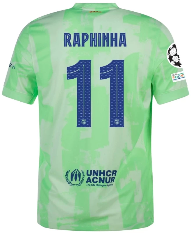 Raphinha Barcelona 24/25 UCL Third Jersey - SoccerArmor