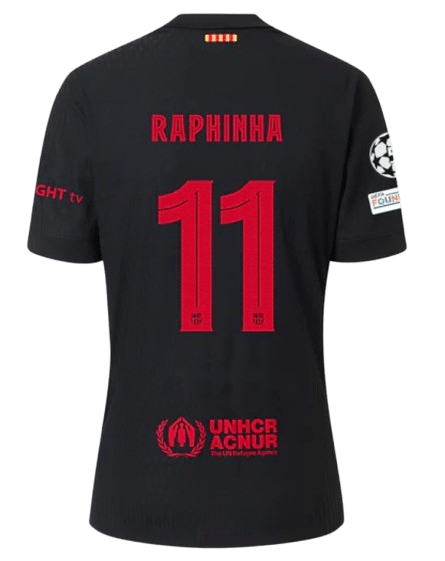 Raphinha Barcelona 24/25 UCL Away Jersey - SoccerArmor