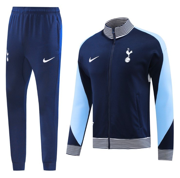 Tottenham 24/25 Tracksuit (Dark Navy/Light Blue) - SoccerArmor