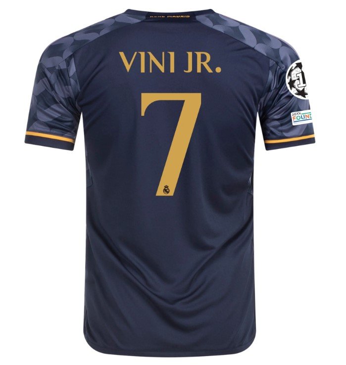 Vini Jr. Real Madrid 23/24 UCL Away Jersey - SoccerArmor