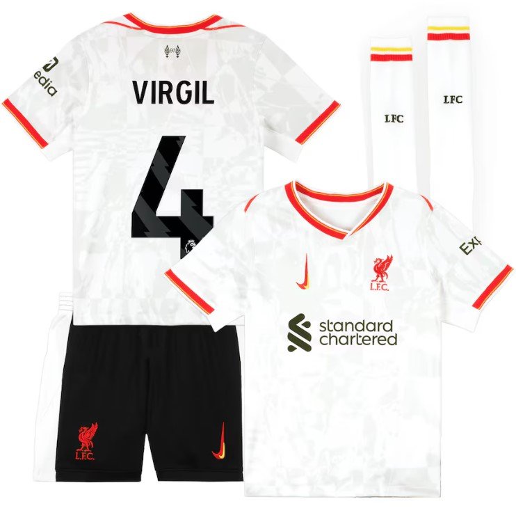 Virgil Liverpool 24/25 Third Kids Kit - SoccerArmor