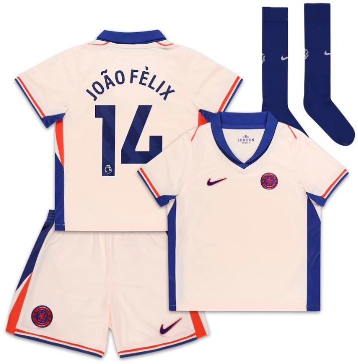 João Félix Chelsea 24/25 Away Kids Kit - SoccerArmor