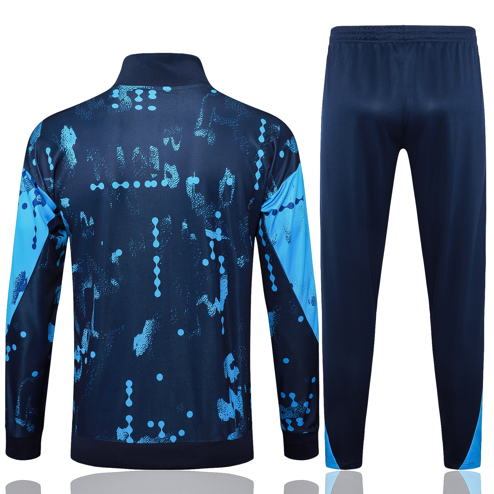 Chelsea 24/25 Dark Blue Pattern Full-Zip Tracksuit - SoccerArmor