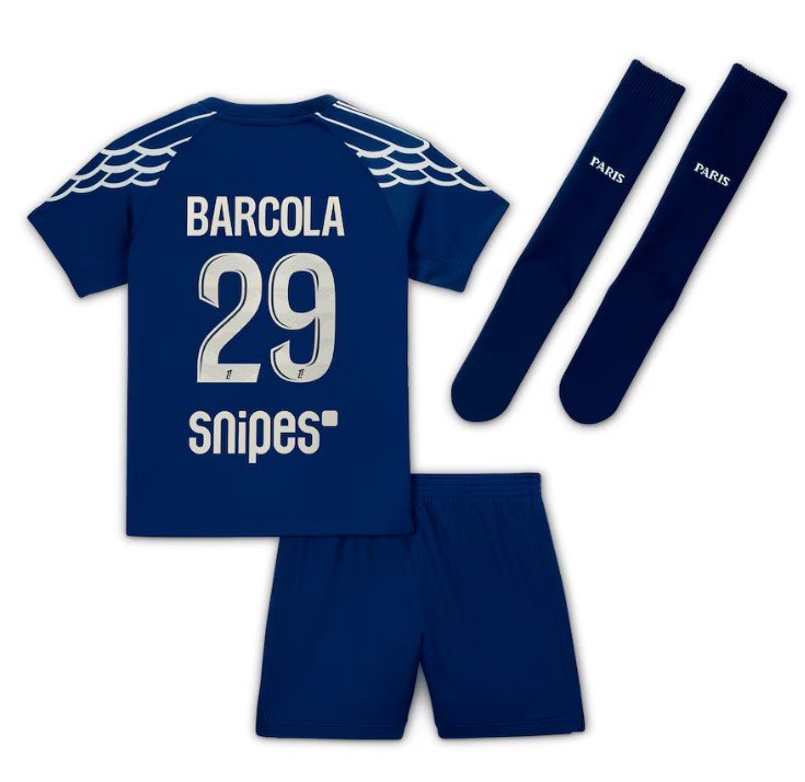 Barcola PSG 24/25 Fourth Kids Kit - SoccerArmor