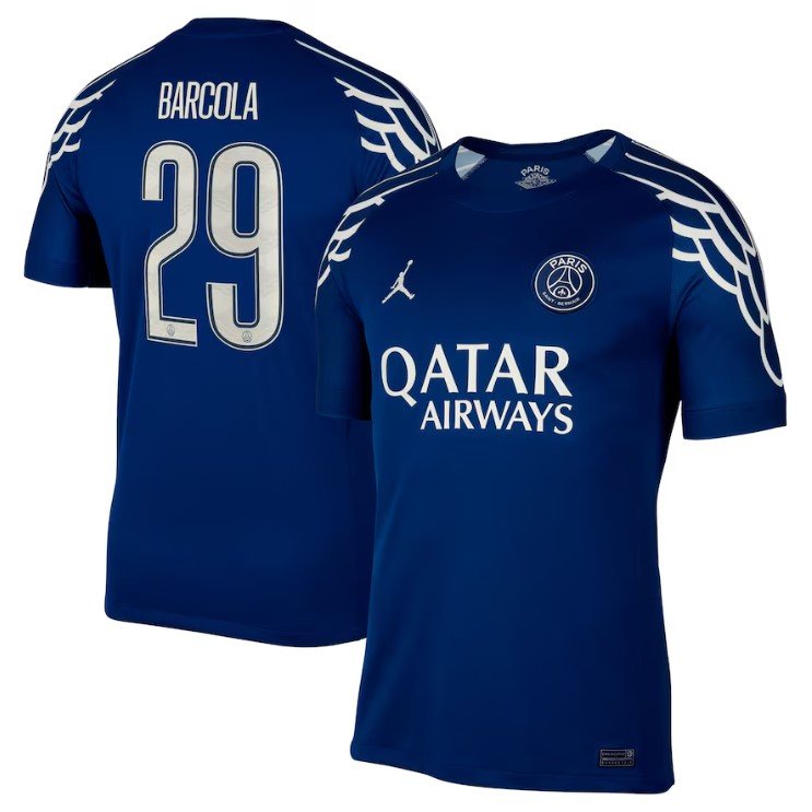 Barcola PSG 24/25 Fourth Jersey (Cup printing) - SoccerArmor