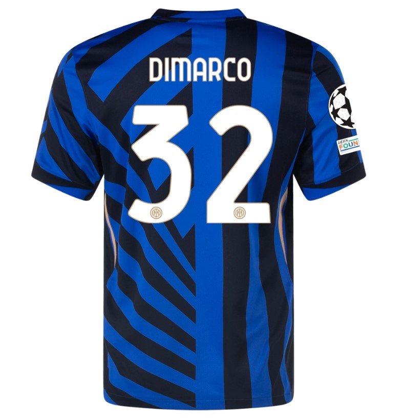 Dimarco Inter Milan 24/25 UCL Home Jersey - SoccerArmor