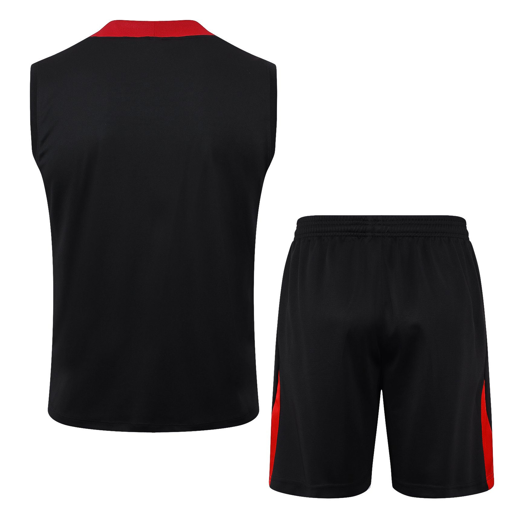 PSG 24/25 Sleeveless Training Set – Black/Red - SoccerArmor