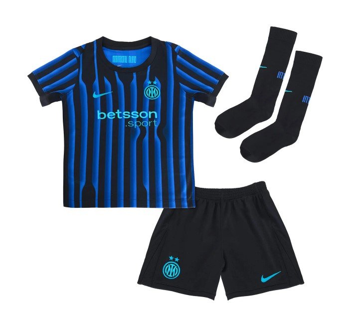Inter Milan 25/26 Home Kids Kit - SoccerArmor
