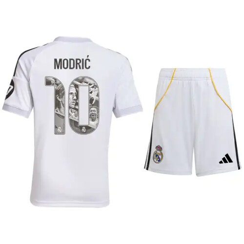 Luka Modrić Real Madrid 25/26 Home Kids Kit - SoccerArmor