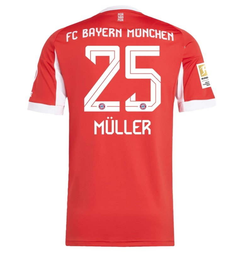 Müller Bayern Munich 25/26 Home Jersey - SoccerArmor