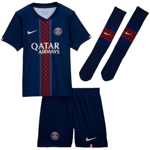 B.Barcola PSG 25/26 Home Kids Kit - SoccerArmor