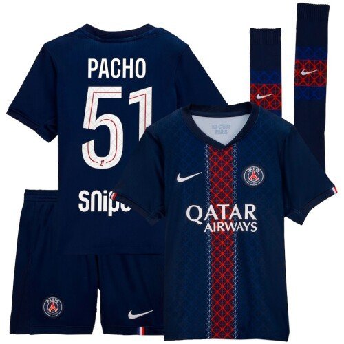 Pacho PSG 25/26 Home Kids Kit - SoccerArmor