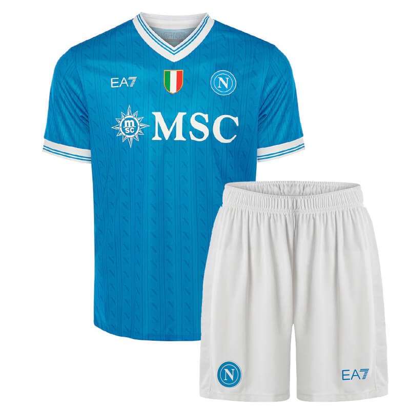 SSC Napoli 25/26 Home Kids Kit - SoccerArmor