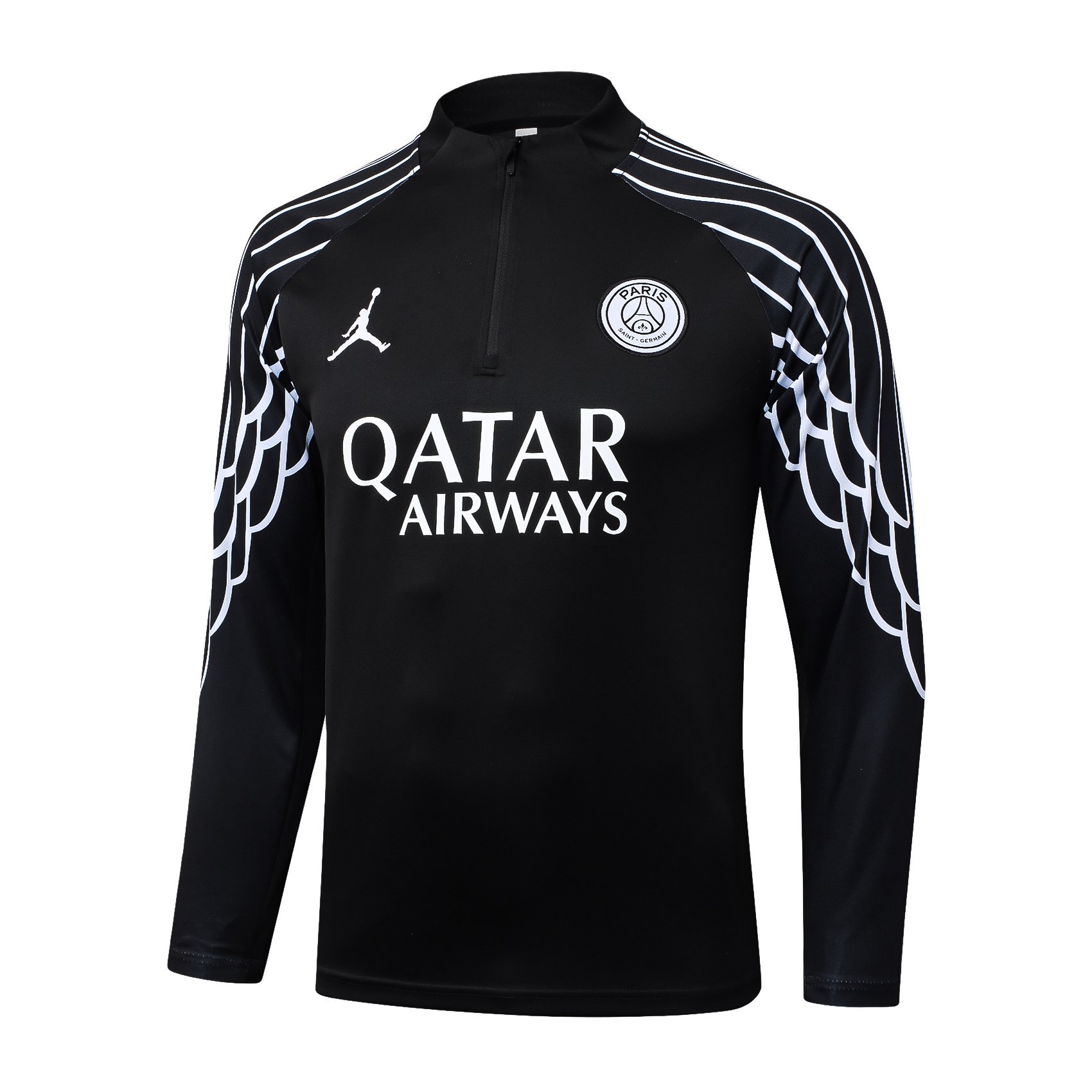 PSG 25/26 Black Half-Zip Tracksuit - SoccerArmor