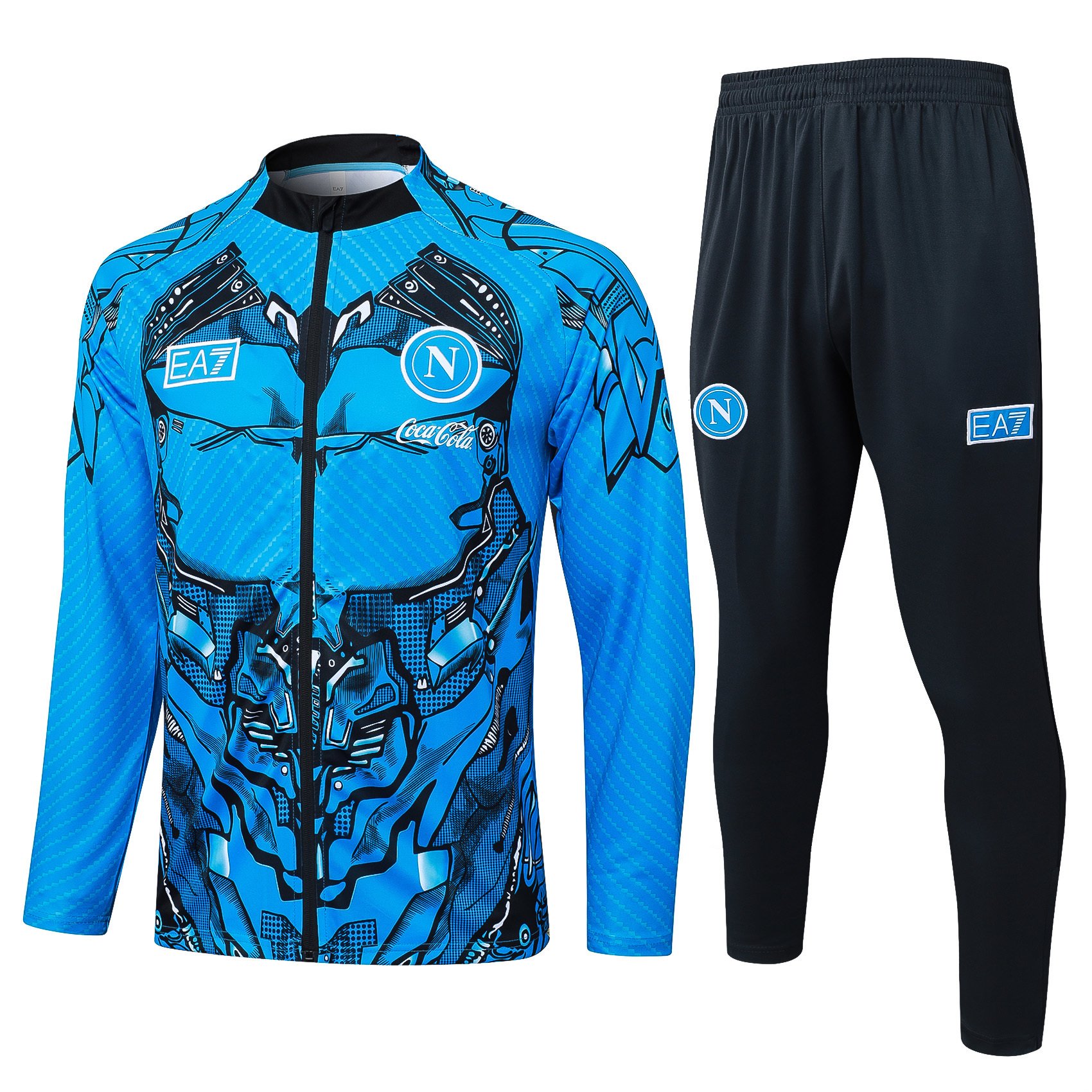 SSC Napoli 25/26 Electric Blue Training Tracksuit - SoccerArmor