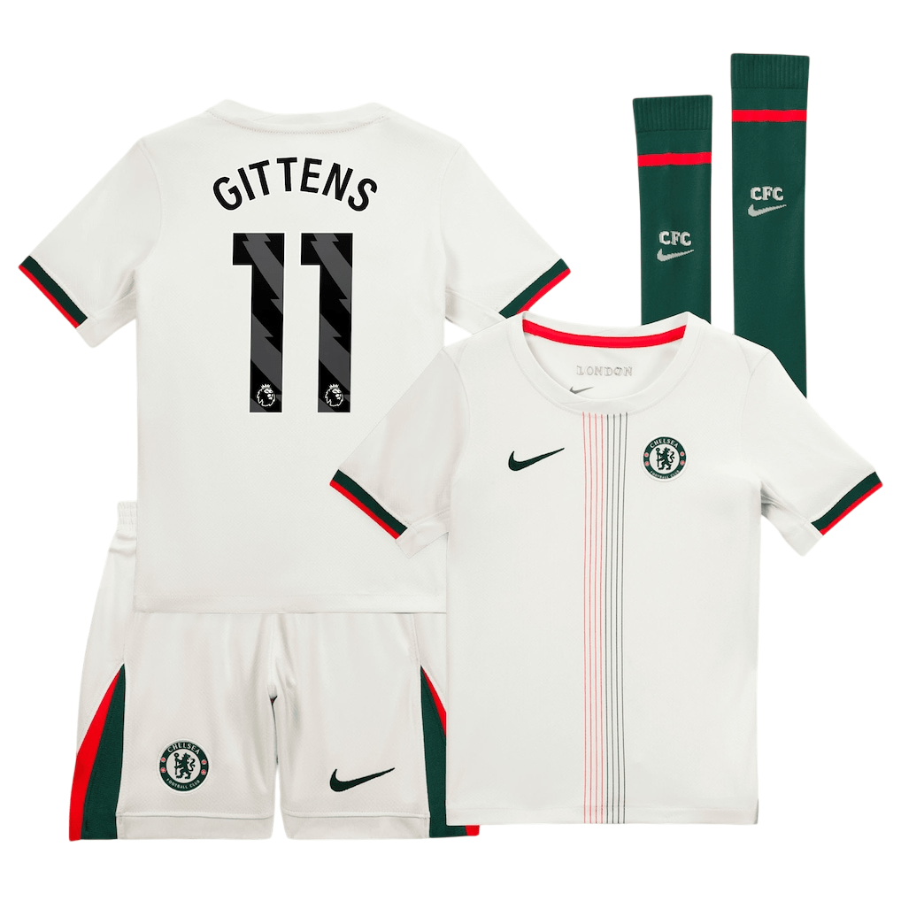 Gittens Chelsea 25/26 Away Kids Kit - SoccerArmor