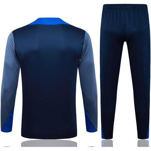 PSG 25/26 Blue Half-Zip Tracksuit - SoccerArmor