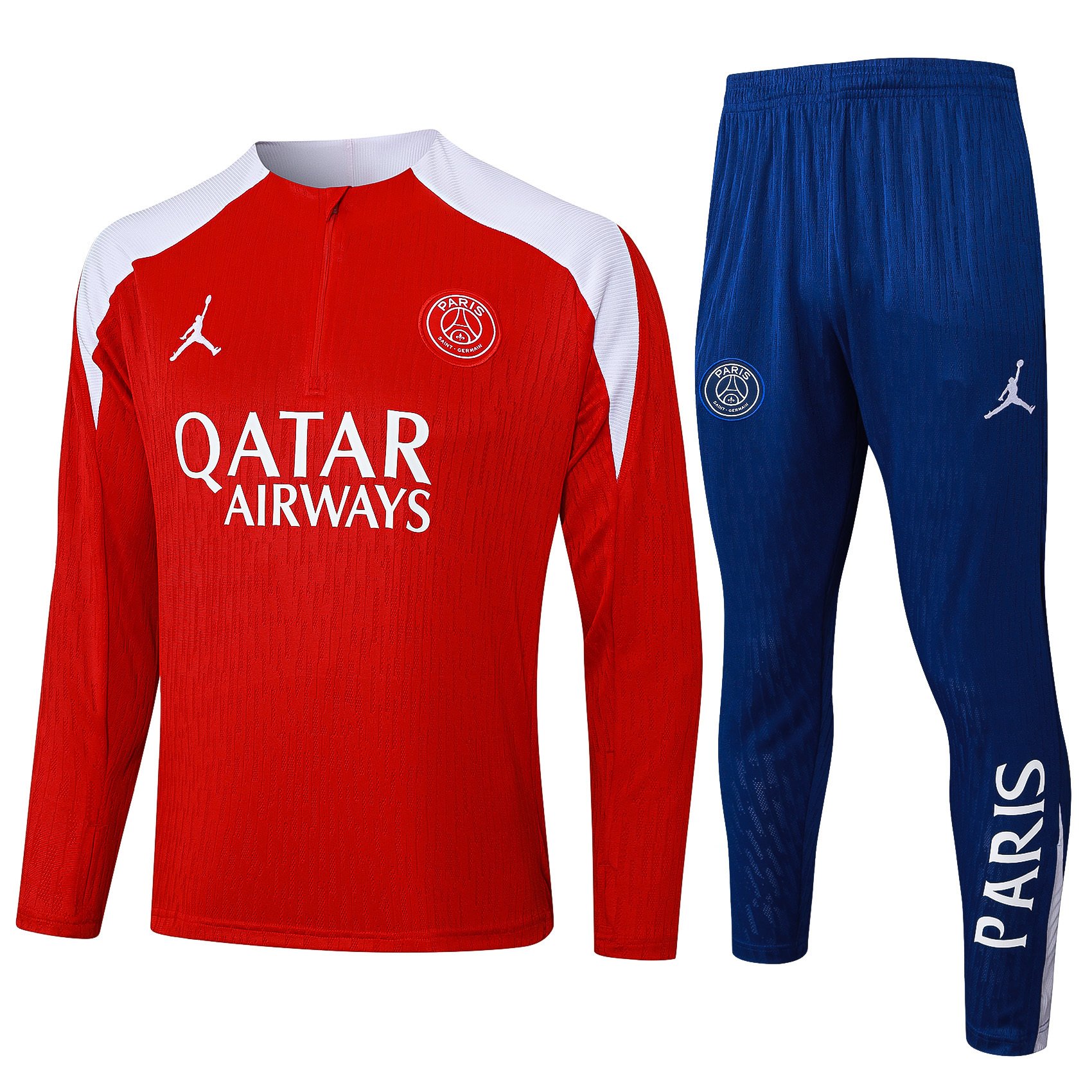 PSG 25/26 Half-Zip Red/Blue Tracksuit - SoccerArmor