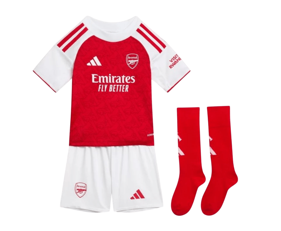 Arsenal 25/26 Home Kids Kit - SoccerArmor