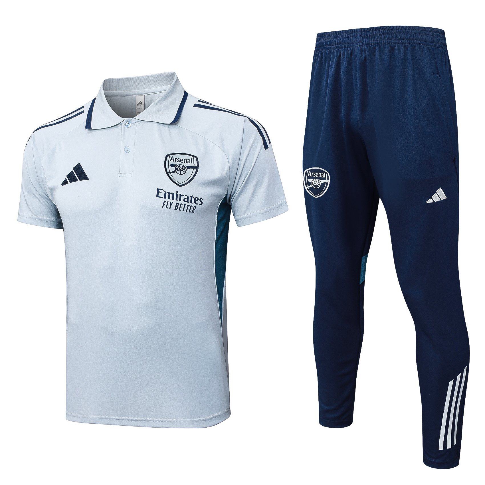 Arsenal 25/26 Light Blue Polo Training Set - SoccerArmor