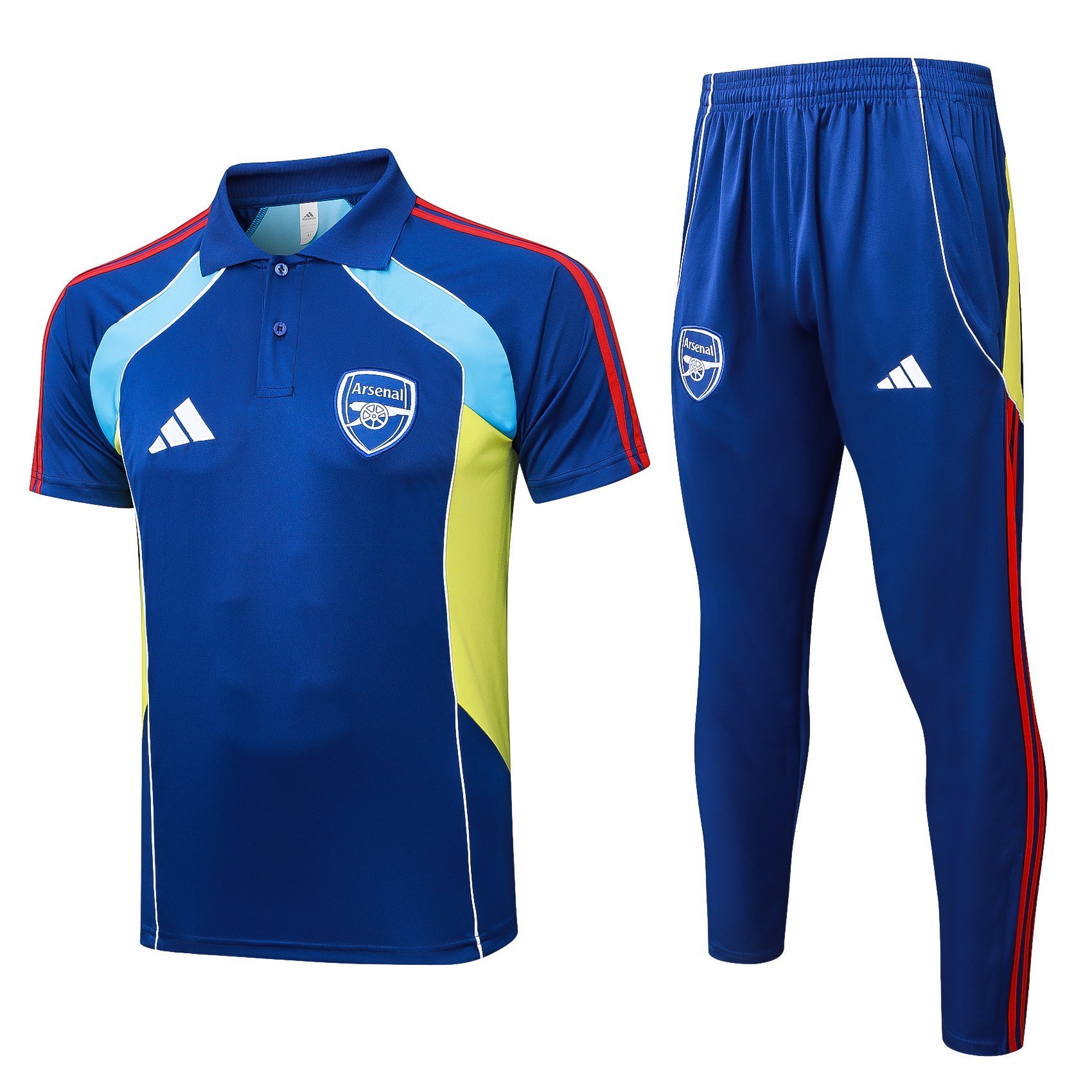 Arsenal 25/26 Royal Blue Polo Training Set - SoccerArmor
