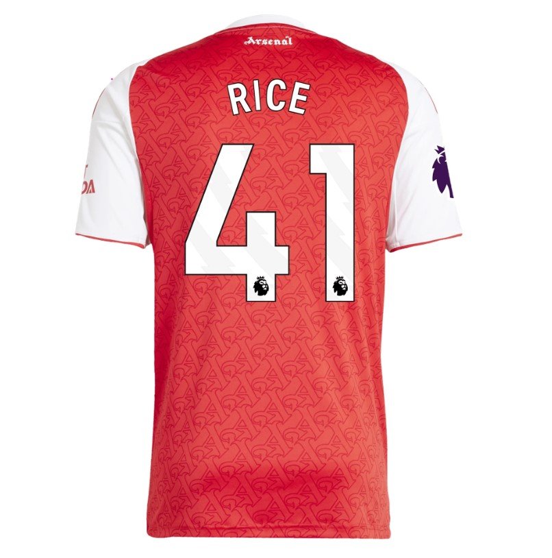 Rice Arsenal 25/26 Home Jersey - SoccerArmor