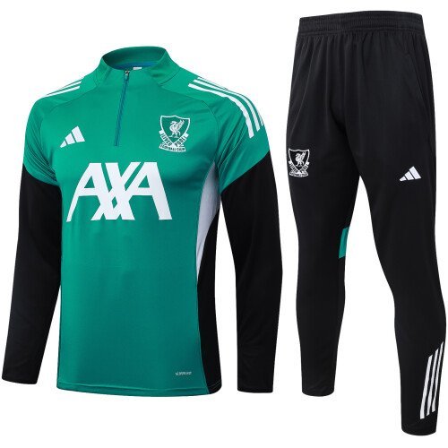 Liverpool 25/26 Green Half-Zip Tracksuit - SoccerArmor