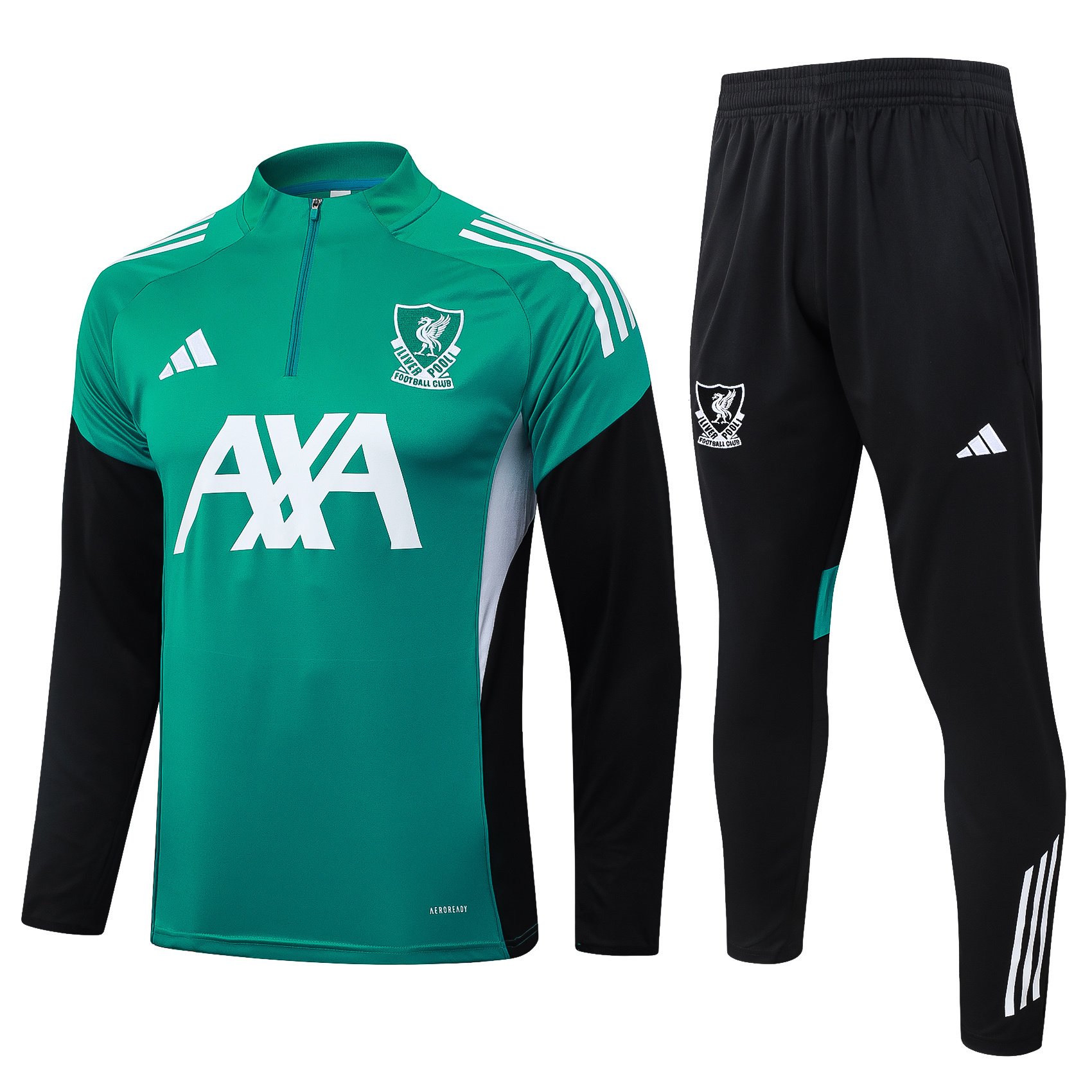 Liverpool 25/26 Green Half-Zip Tracksuit - SoccerArmor