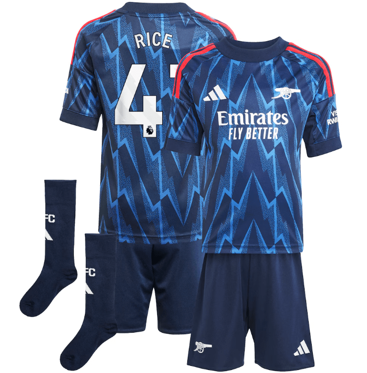 Rice Arsenal 25/26 Away Kids Kit - SoccerArmor